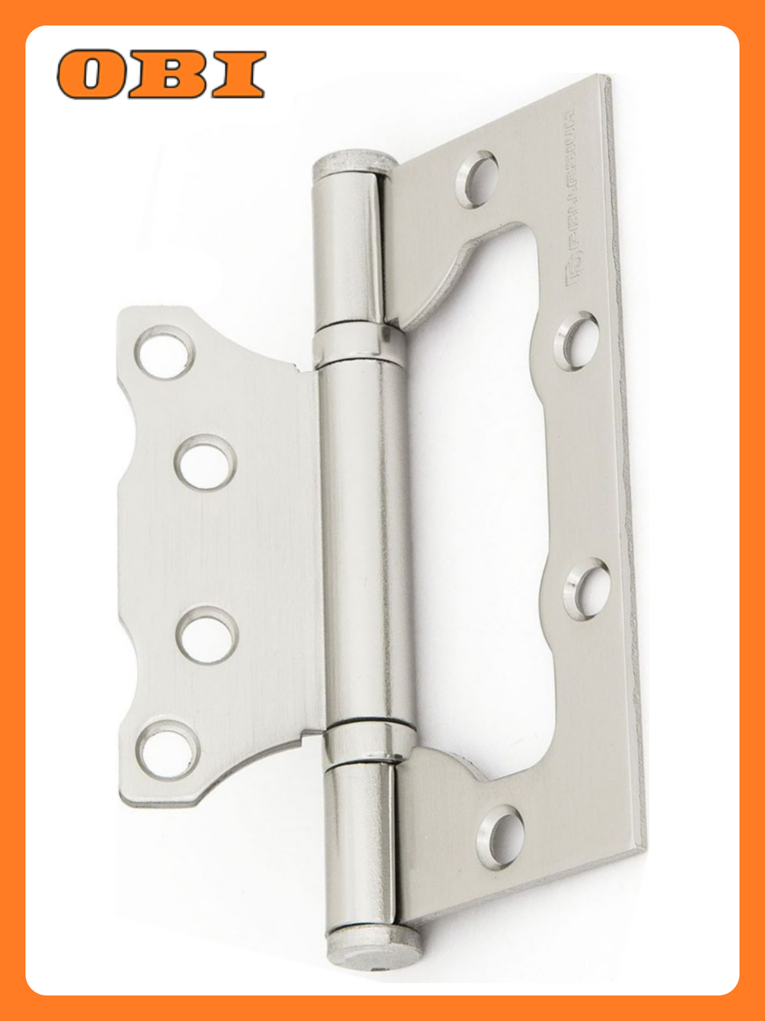 Дверная петля универсальная накладная Palladium 100х75х2,5 матовый никель