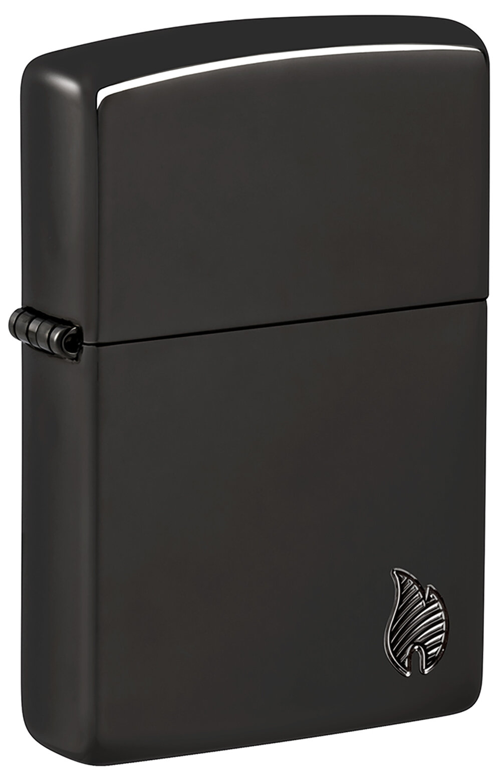 Зажигалка ZIPPO Armor® Flame c покрытием High Polish Black, латунь/сталь, черная, 38x13x57 мм (не заправленная)