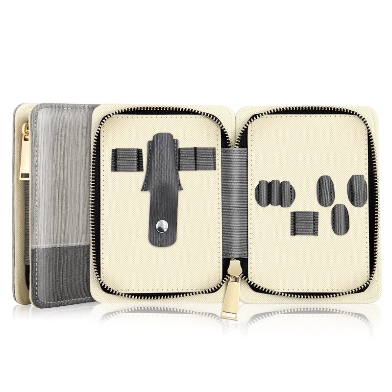 777 набор пустых кожаных чехлов для индивидуального ухода, набор инструментов для маникюра, сумка для хранения кусачек