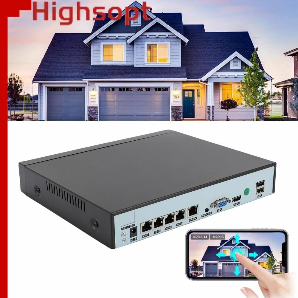 4 Канальный Гибридный DVR Рекордер, Эффективная компрессия H.265+, для безопасного наблюдения в школах Европейские правила