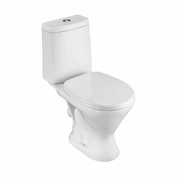 Унитаз-компакт Грация (гориз. вып, нижн. подв, 2-реж. арм, сид. полипропилен), SANTERI