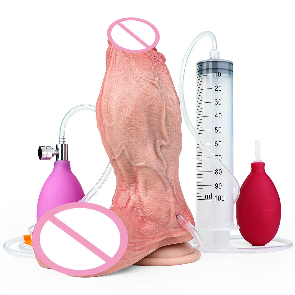 ORALSX5012 надувной струйный пенис псевдо-пенис женский расширяющей инь клизмы мастурбация принт мужской анальный