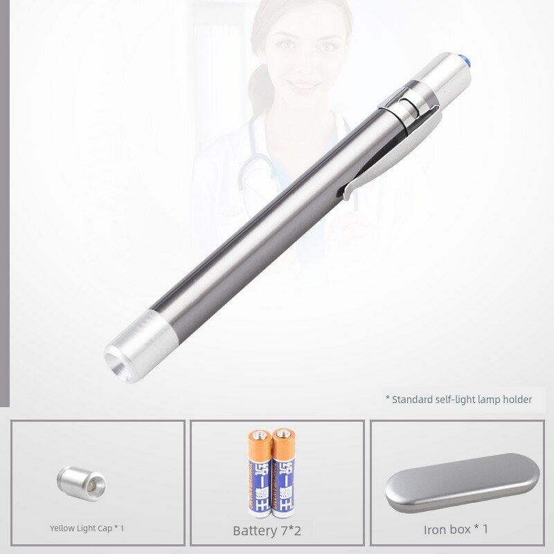 Jingyiyang желто-белый двойной источник света, офтальмологический экзамен, ручка для учеников, фонарик для полости рта,