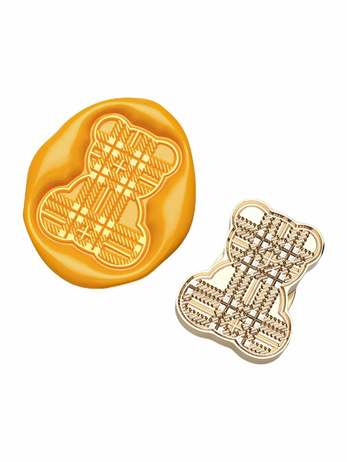 Штамп с восковой печатью маленького медведя Винтажная головка штампа для печати конверта с письмом