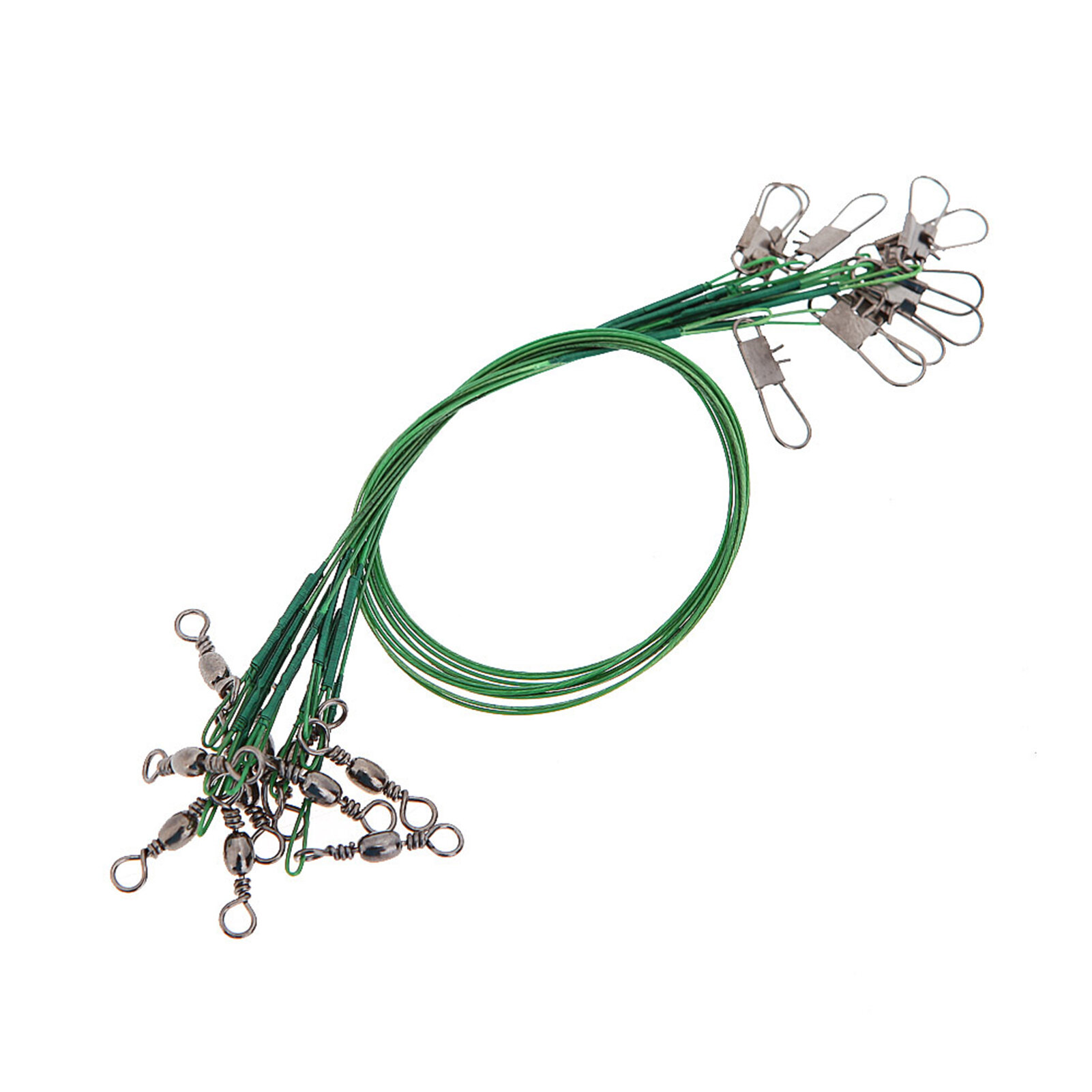 10шт Лидеры для рыбацкой лески Рыбацкое принадлежность, Материал Медь, Цвет Зеленый, Длина 28см, Размер упаковки 13.5*7*0.5см, Вес упаковки 13г