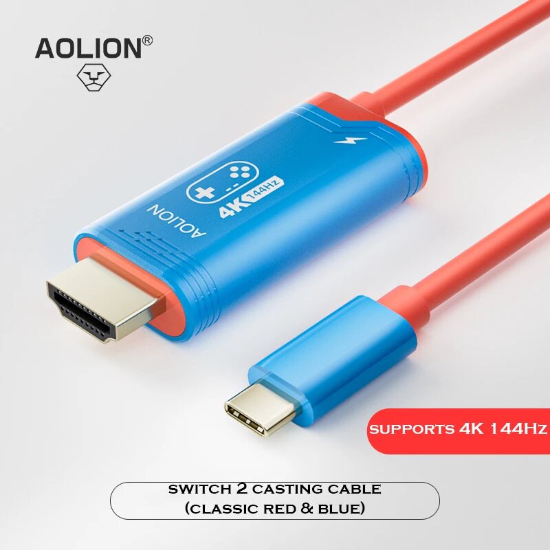 Кабель HDMI 4K 144Hz Switch 2, Red Blue