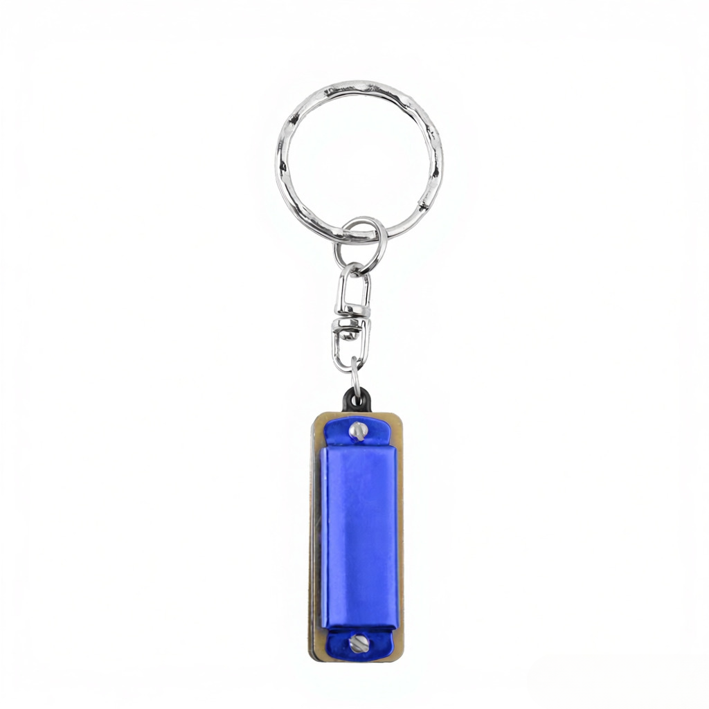 Ключница Гармоника 4 Дыра 8 Тонов Лад C Маленькая Гармоника Подвеска Декор Мини Музыкальный Инструмент Для Начинающих Студентов Красный Серебристый Золотой Черный Синий Алюминиевый Сплав Резин 34*12мм 1 Шт