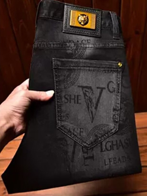 Тренд RONG CH Мужские Джинсы Весна Премиум Свободные Градиент Стиральные Слим Деним, Размер_31