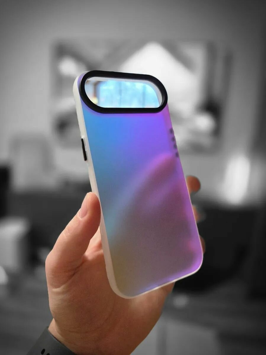 Перламутровый чехол на iPhone Air (Айфон 17 Айр) полупрозрачный, жемчужный