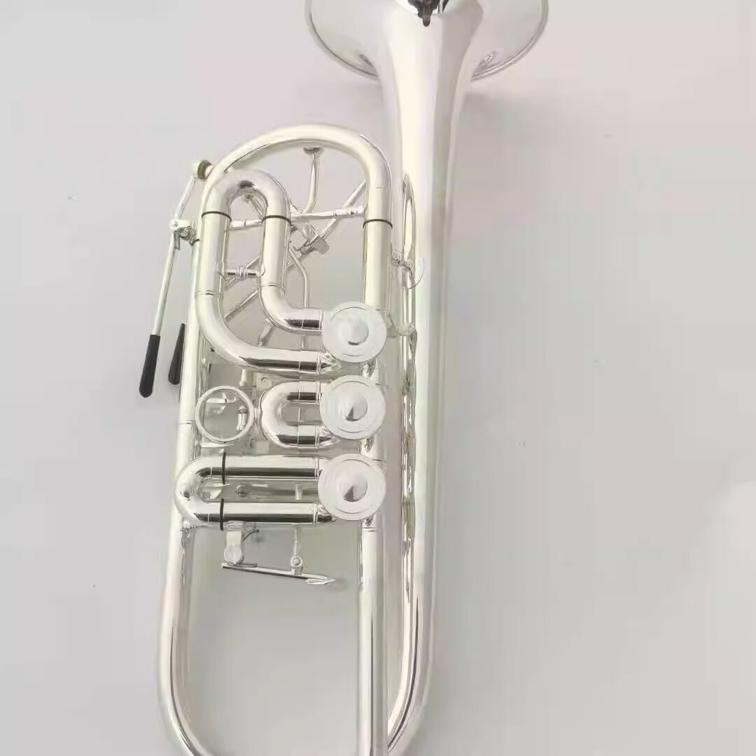 Роторная труба Bb с венским клапаном серебряное покрытие