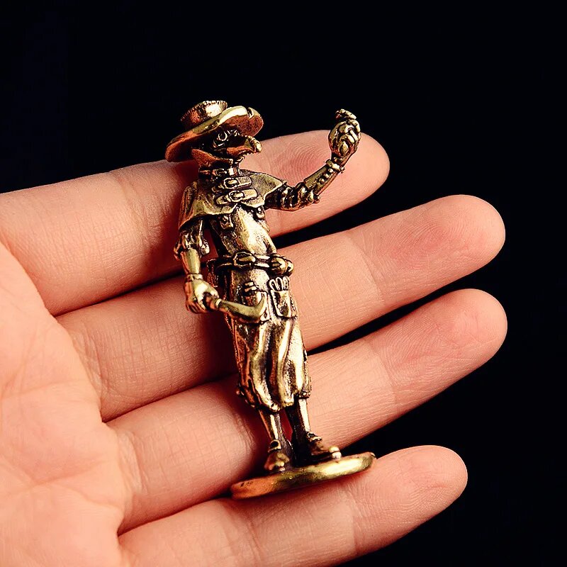 Латунные фигурки доктора с головой птицы, миниатюрные настольные украшения, металлические модели в стиле ретро, маленькая статуя, украшение для дома, аксессуары для рукоделия