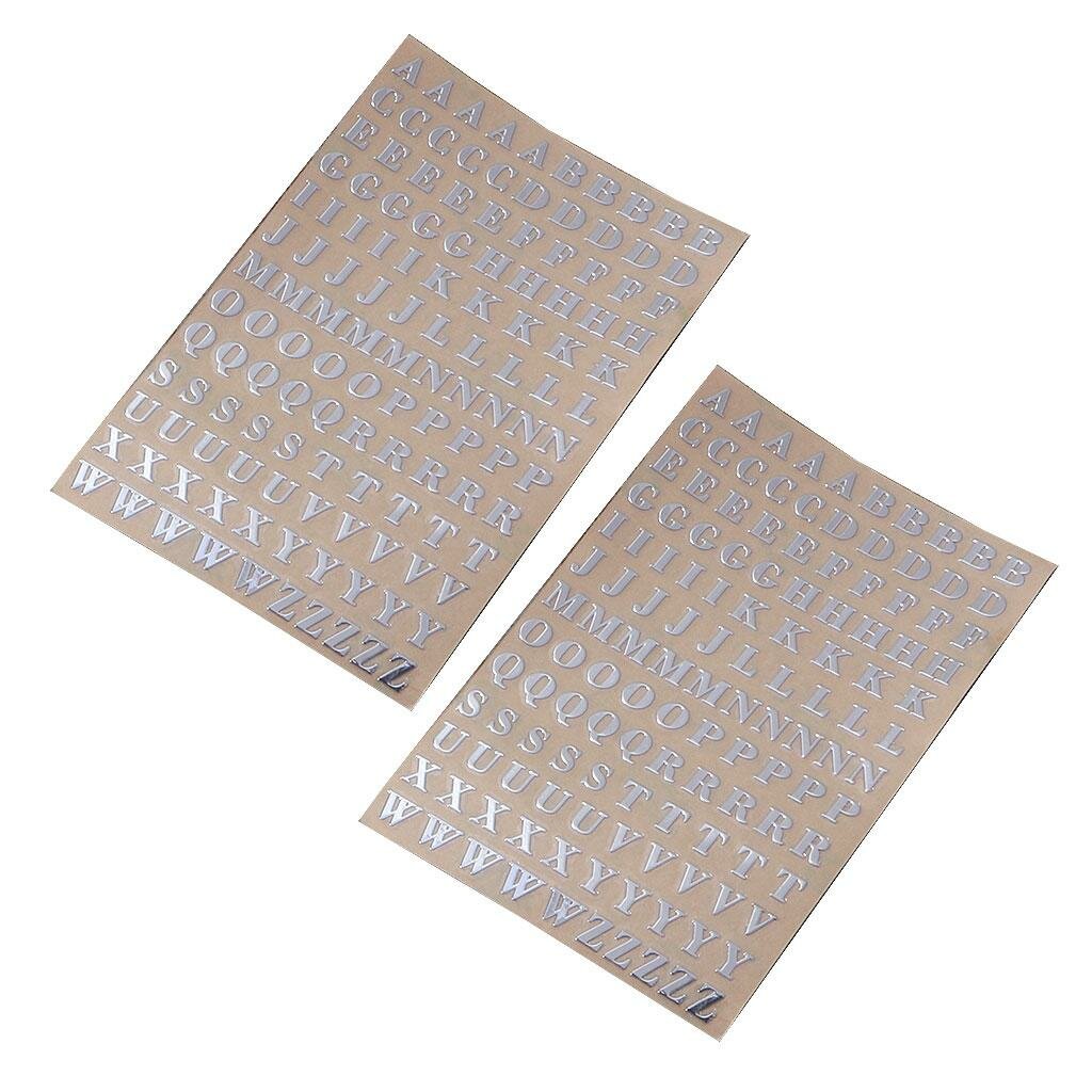 Блестящие наклейки С буквами, B