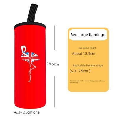 Сумка-чехол для термоса JNL 500 мл рубиновый красный большой размер 18,5 см