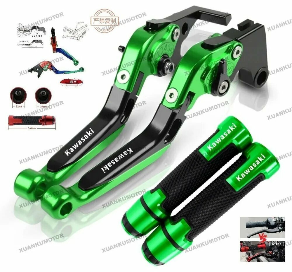 Подходит Kawasaki NINJA400R 2011, ER-6F 2009-2016 , ER-6N 2009-2016. ручки тормозной муфты мотоцикла из алюминиевого сплава Кавасаки 0123456789