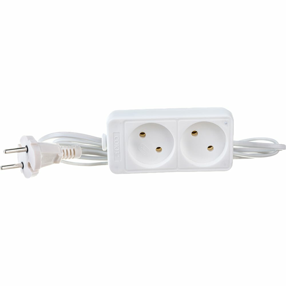 Бытовой удлинитель 1300 Вт 2гн. ШВВП 1,5м Союз 481S-0201