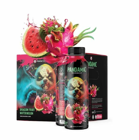 Готовый предтреник Pandamic RTD Dragonfruit Watermelon (Panda Supps) 355 мл