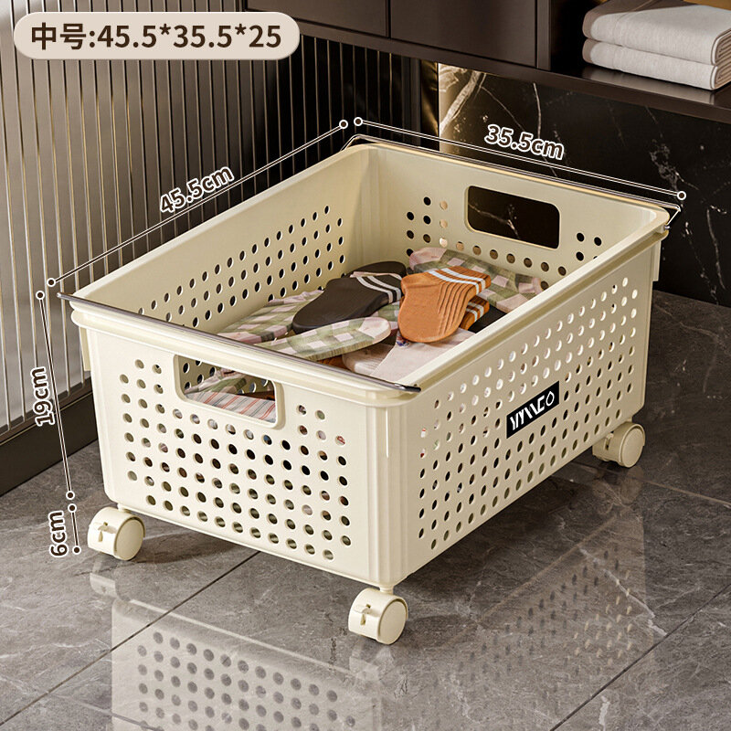2026 Корзина для грязного белья под раковину в ванной, бытовая корзина для белья, корзина для хранения грязной одежды, корзина для белья на колесиках, органайзер для носков.