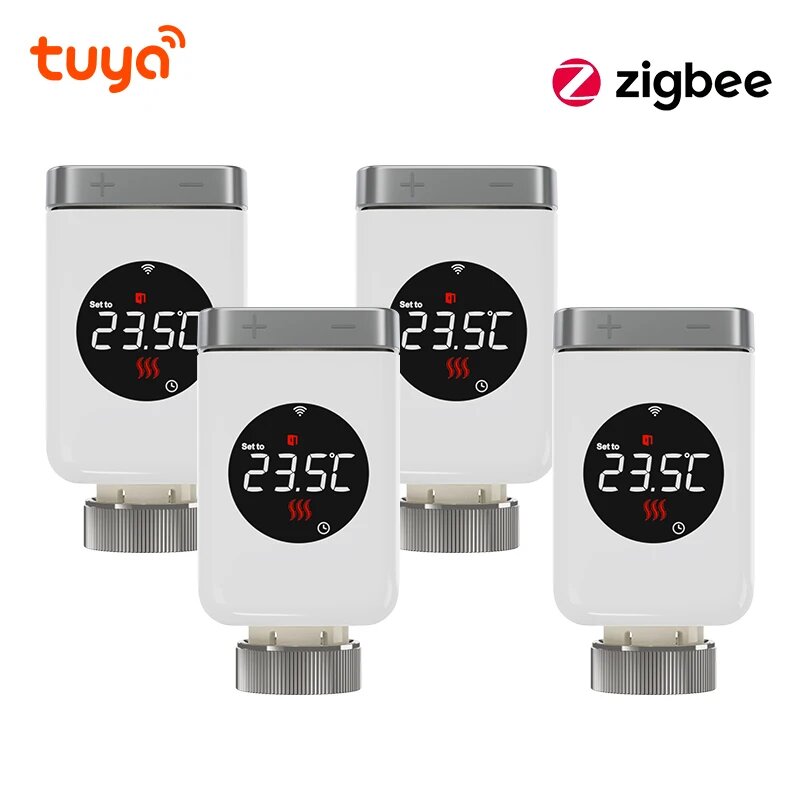 4шт. Термостатический клапан Tuya Zigbee TRV801Z