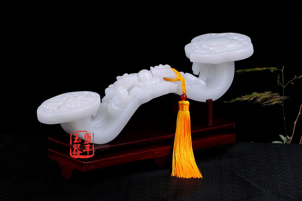 Натуральный афганский белый нефритовый пиксиу руйи орнамент для дома и офиса, декоративный подарок из нефрита