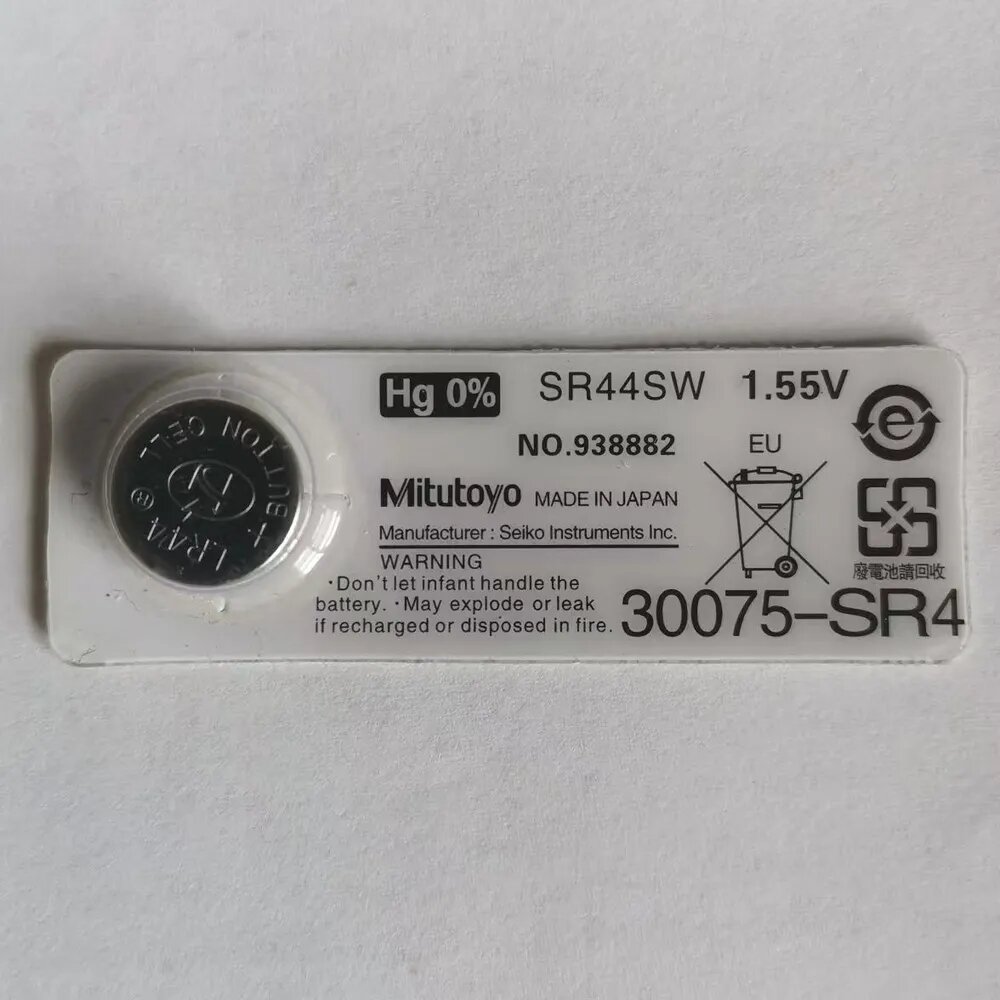Mitutoyo Микрометр Оригинальная батарея SR44SW