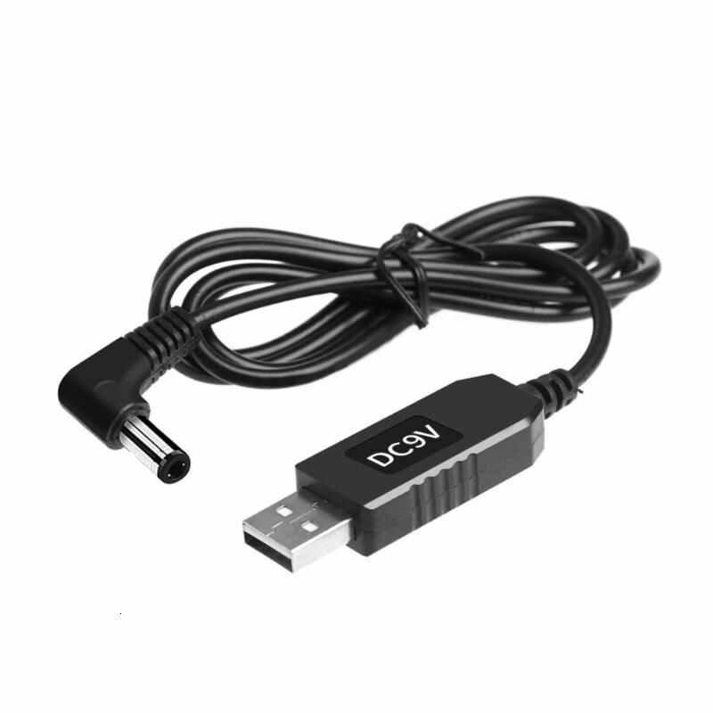 USB в DC9V 12V Адаптер Кабель преобразователя 5,5 ммх2,1 мм для динамика маршрутизатора, локоть - 9V