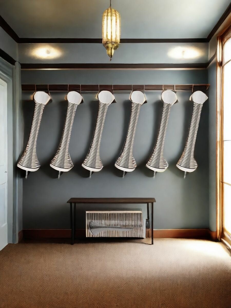 6 шт Пружинный дверной стопор с резиновым бампером 8 см