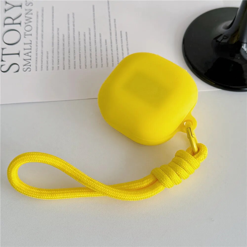 Цветной силиконовый чехол для Samsung Galaxy Buds 2 Pro/FE/2/Live/Pro Yellow