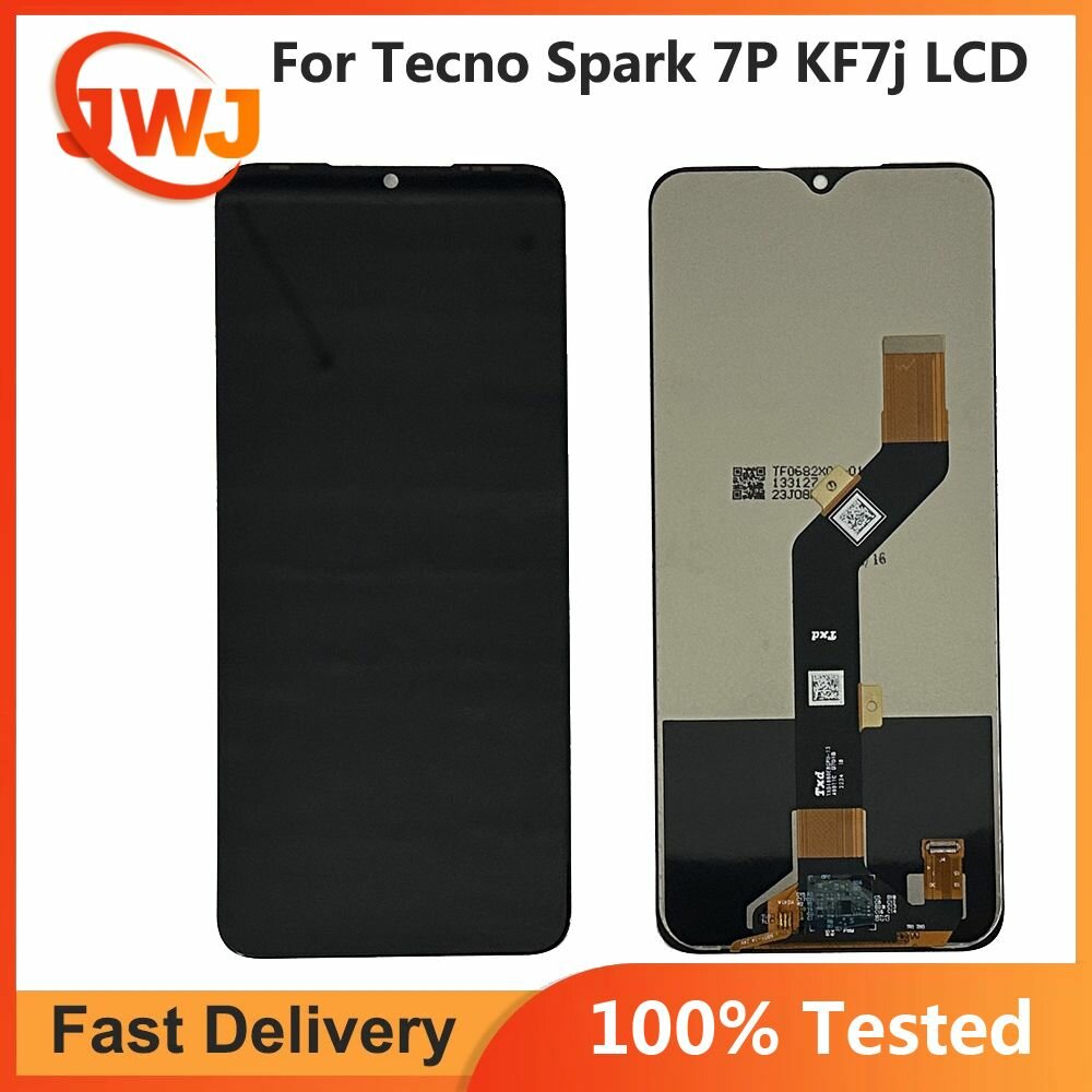 Дисплей для Tecno Spark 7P; дисплей в сборе с сенсорным экраном; черный ; содержать инструментов