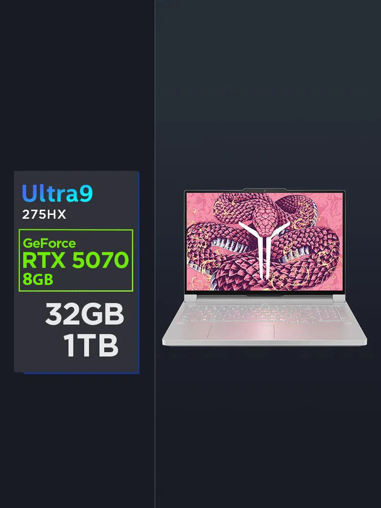 Ноутбук Lenovo Legion Pro 7 16IAX10H (Y9000P) / Ultra 9 275HX, 32GB, 1TB, RTX5070, White