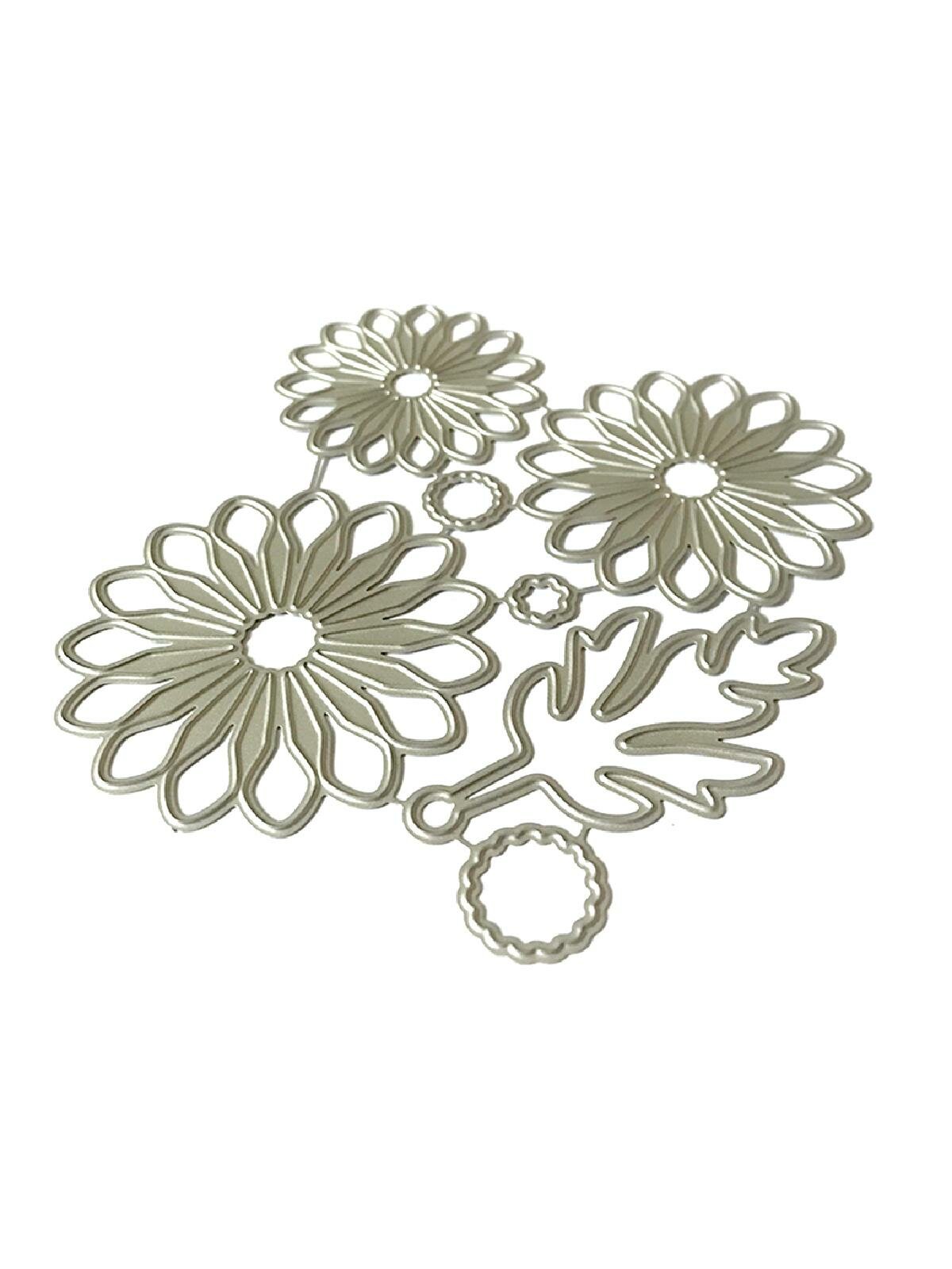 Круглый лист цветок резки металла умирает трафарет для скрапбукинга Сделай сам альбом гербовую бумагу карта тиснение декор