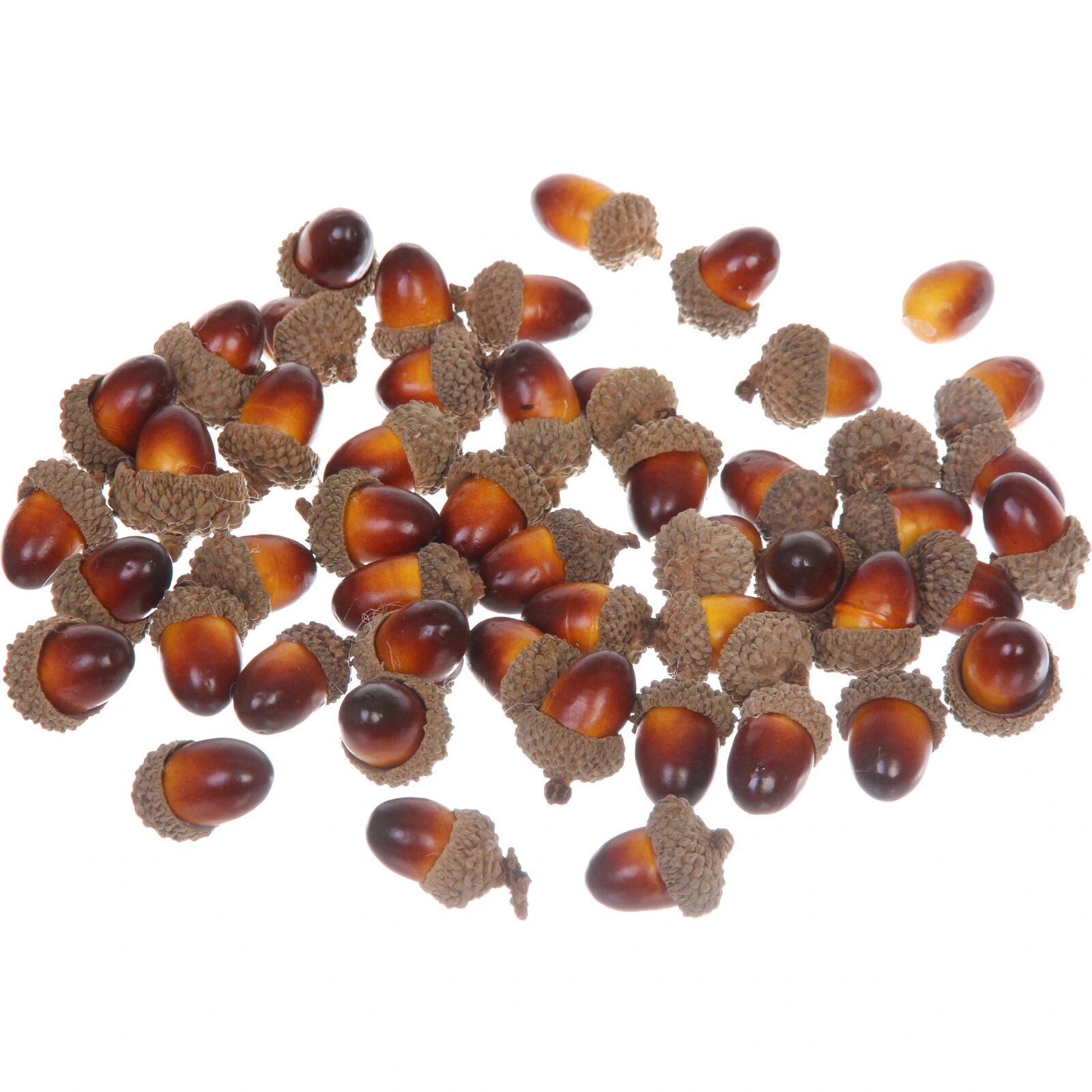 Декоративные желуди 50 шт, пластик, микс цветов, для интерьера, флористики и творчества