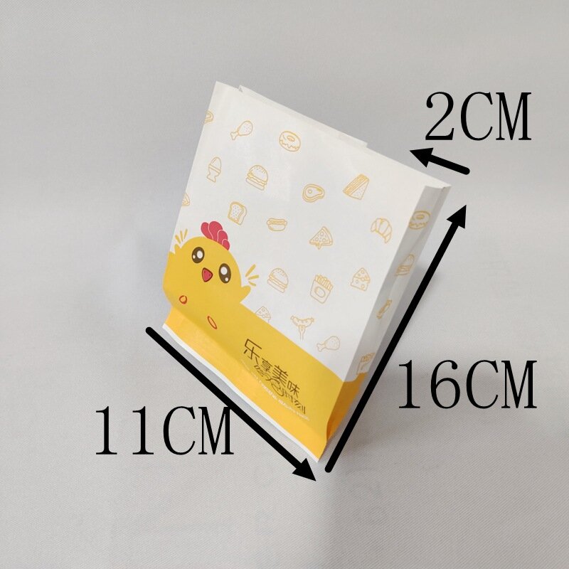 Одноразовые пакеты для жареной курицы, коробки для картошки фри, бумажные пакеты, устойчивые к маслу, для куриных чипсов, бумага для упаковки куриных филе и бургеров, упаковка для жареной еды на вынос