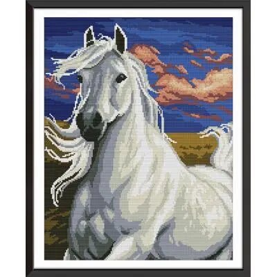 Набор для вышивки крестом Joy Sunday, лошадь, белый хлопок Красный, 14CT Printed