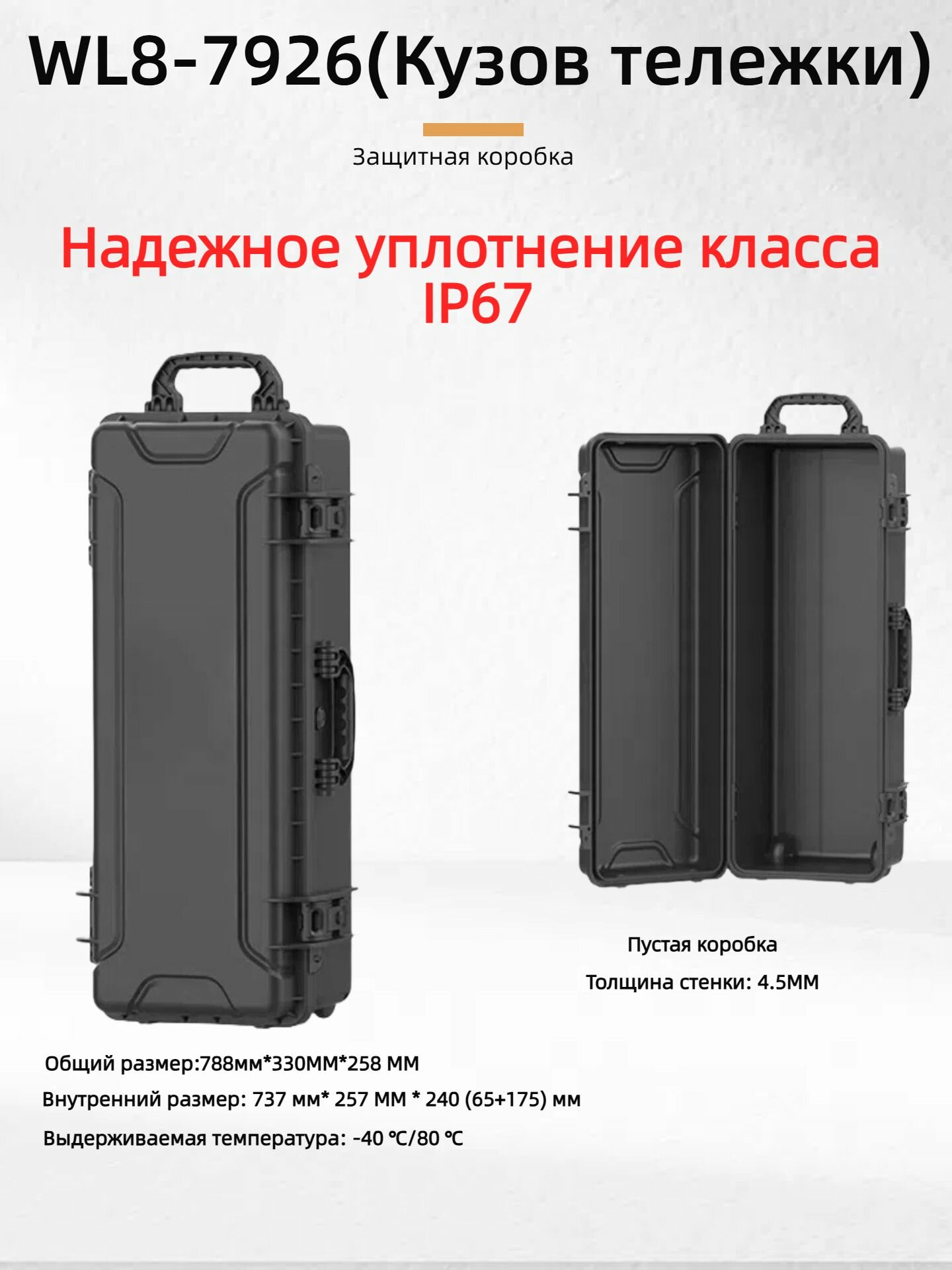 Ящик для инструментов черный Ящик для инструментов