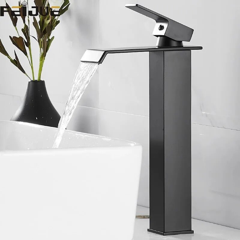 Смеситель для накладной раковины в ванную высокий, Кран для раковины в ванной, Смеситель для раковины в ванной