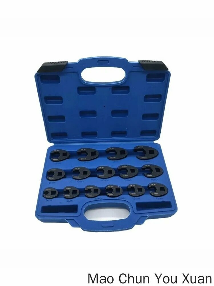 Набор разрезных ключей, односторонних, хромомолибден, 15 штук