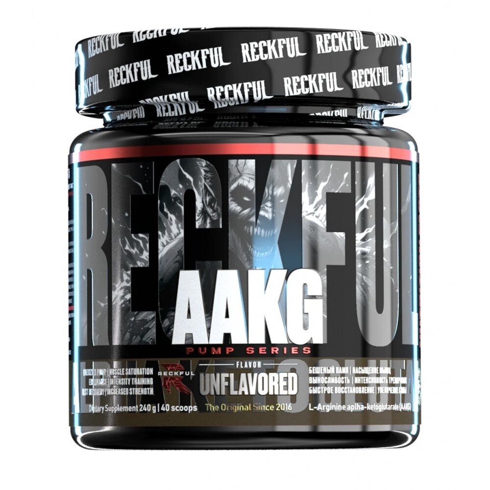 Аминокислота аргинин Reckful AAKG, 240 г, Вкус Unflavored / Без вкусовых добавок