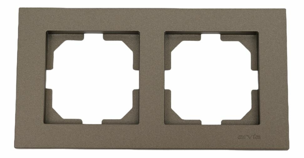 Рамка Arvia electric KAREN двойная цвет антрацит 10 шт 20062000022