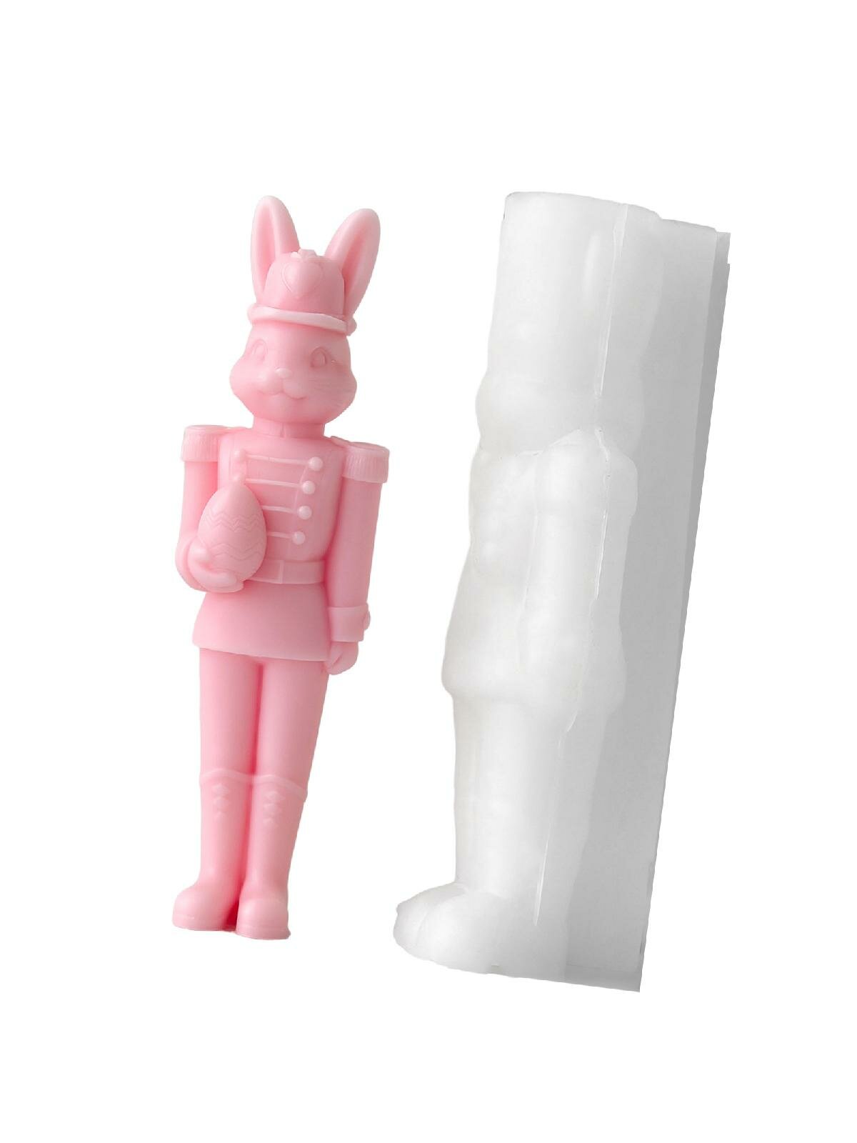 Силиконовая форма для мыловарения Easters, кроликов-щелкунчиков, свечей и поделок