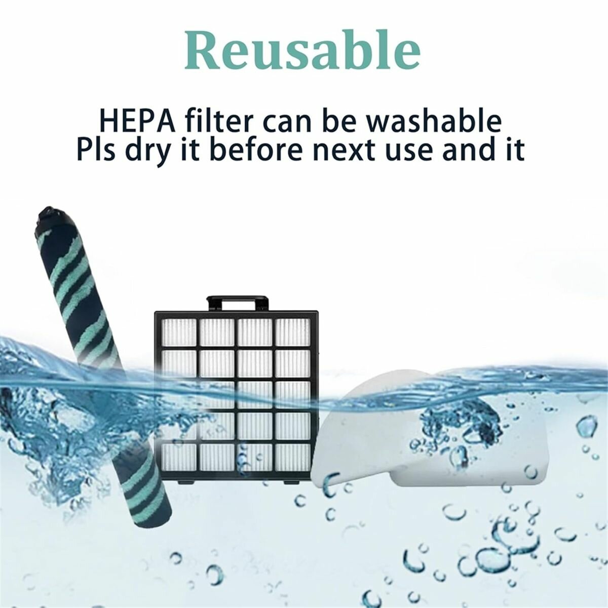 Фильтр-губка HEPA для основной щетки для вертикального пылесоса Detect Pro Max AZ4000 AZ4002 AZ4000C, запасные части