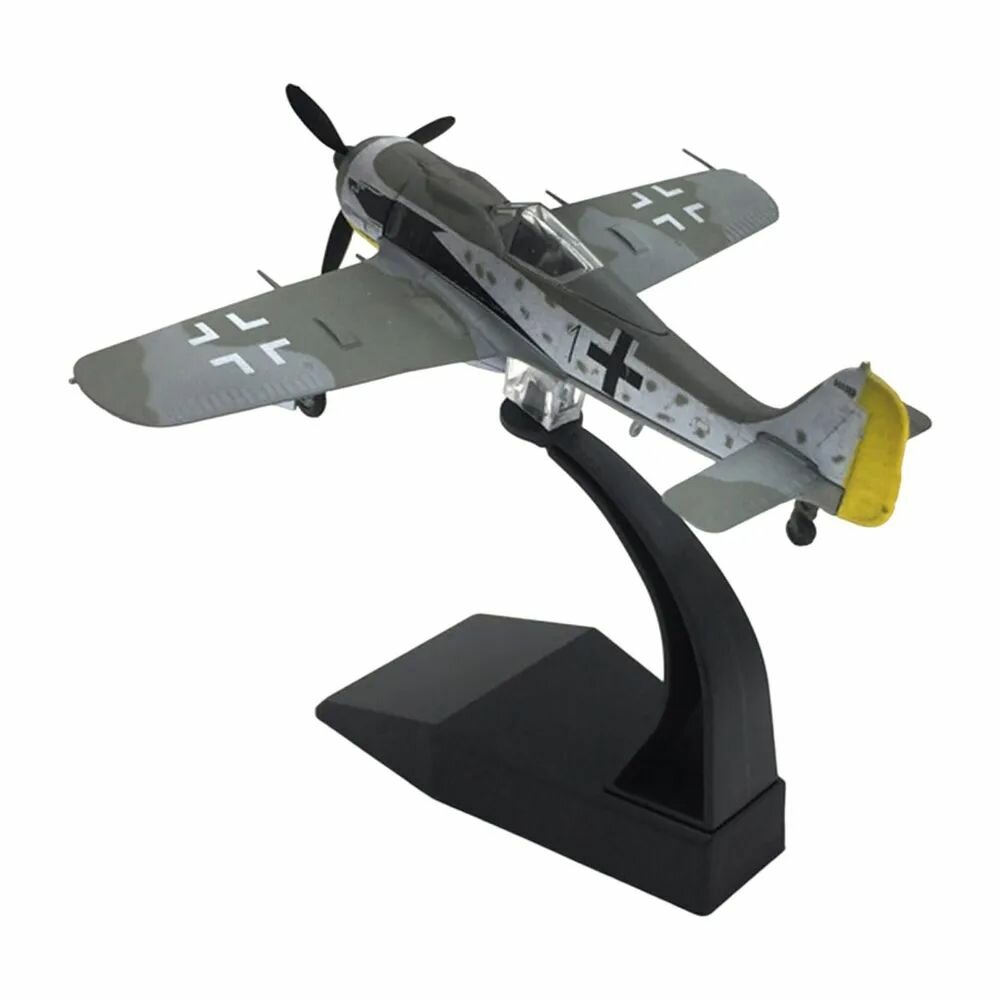Модель самолета fw190, масштаб 1:72, литая под давлением, металлическая, с подставкой, для коллекции и декора стола