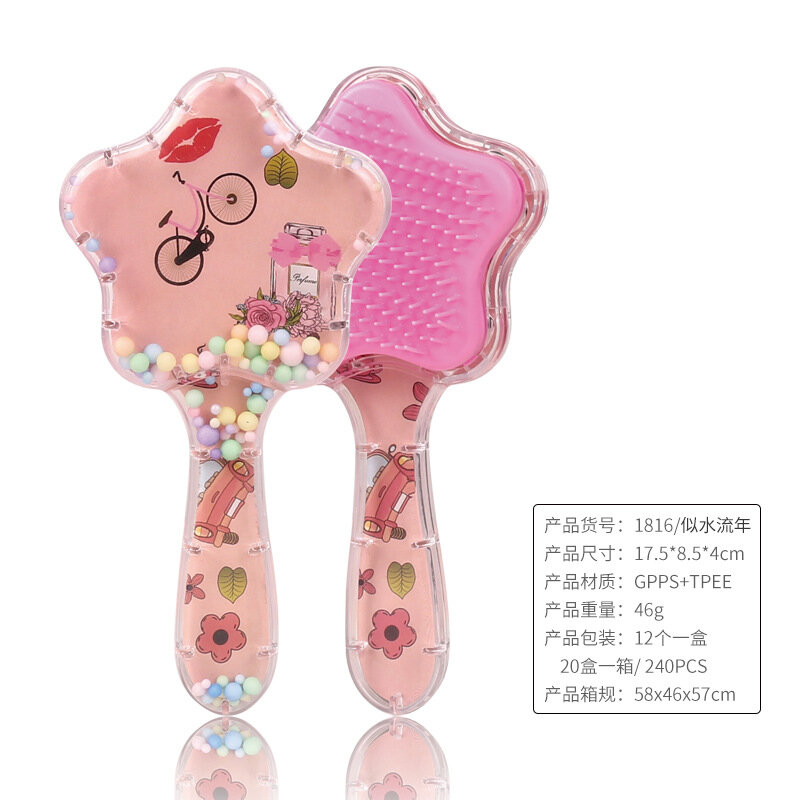 Новая прозрачная расческа, анти-заколка, массажная расческа, гладкая расческа для волос, милая пластиковая расческа, детская расческа с мультяшным дизайном