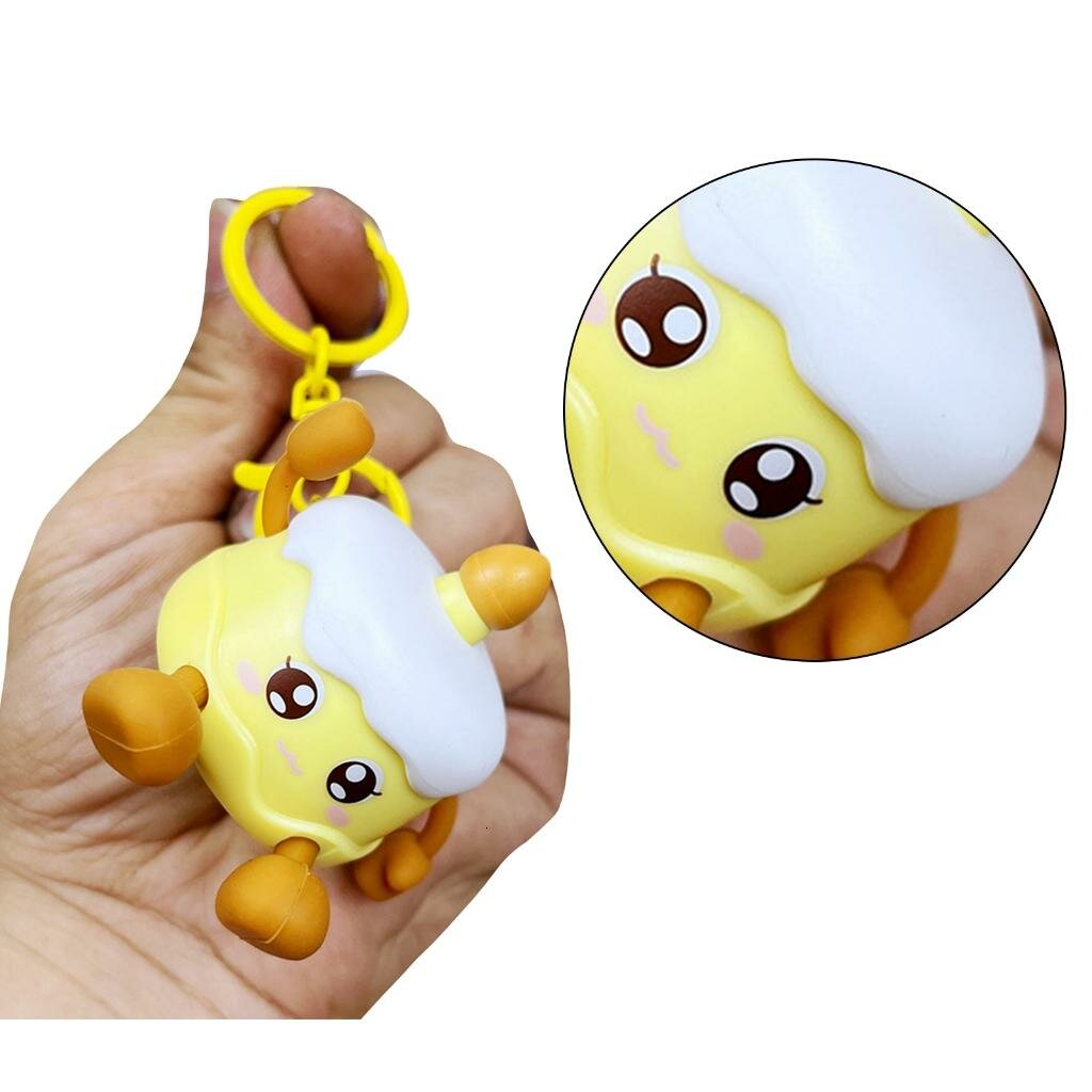 Брелок, Мультяшный световой звуковой кулон для торта-розовый