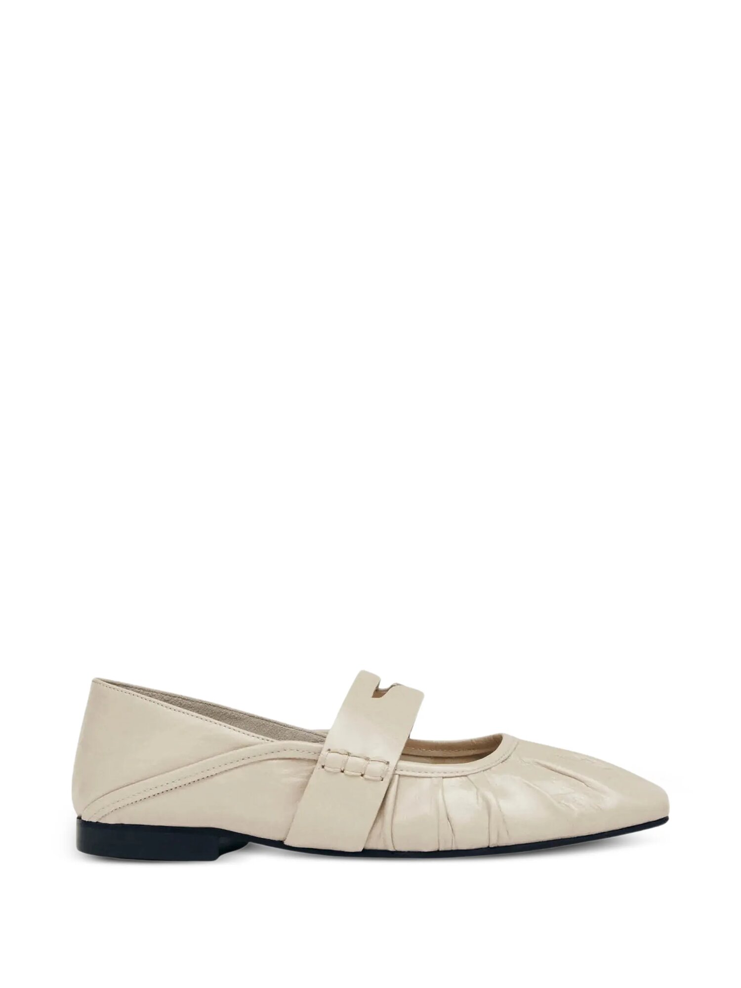 Балетки Pleated leather ballet flats