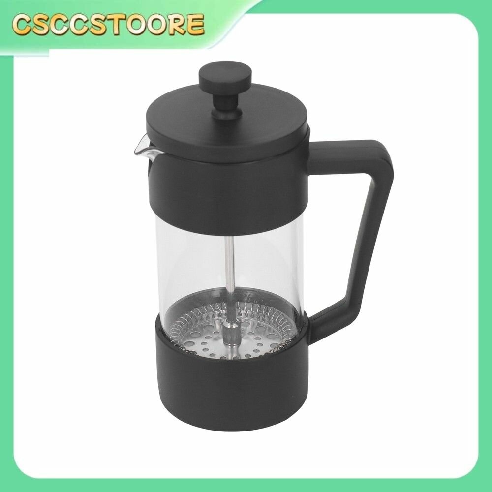 Френч-пресс 350 мл с сетчатым фильтром, черный.