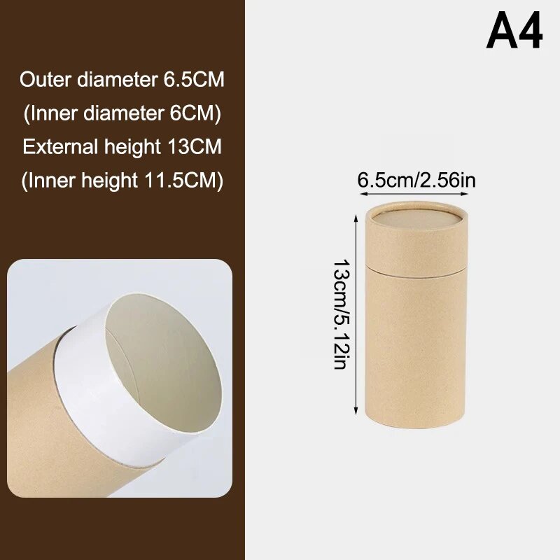 Круглые контейнеры из крафт-бумаги для карандашей, чая, кофе 4