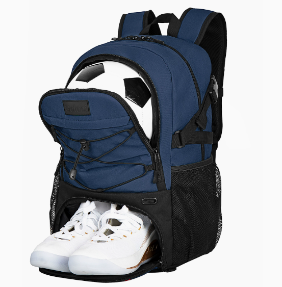 HAQI Спортивный рюкзак для футбола с отделением для мяча и обуви, вместительная сумка для баскетбола, волейбола, футбола