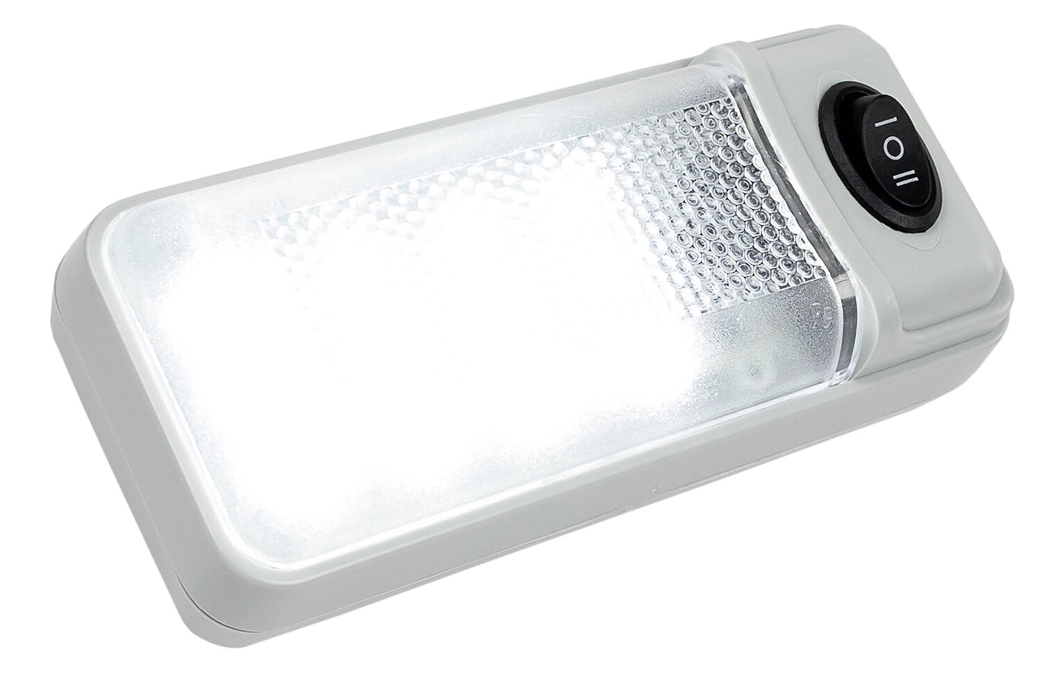 Диодный плафон освещения салона с кнопкой на ВАЗ 2108-21099, 2110-2112, 2113-2115