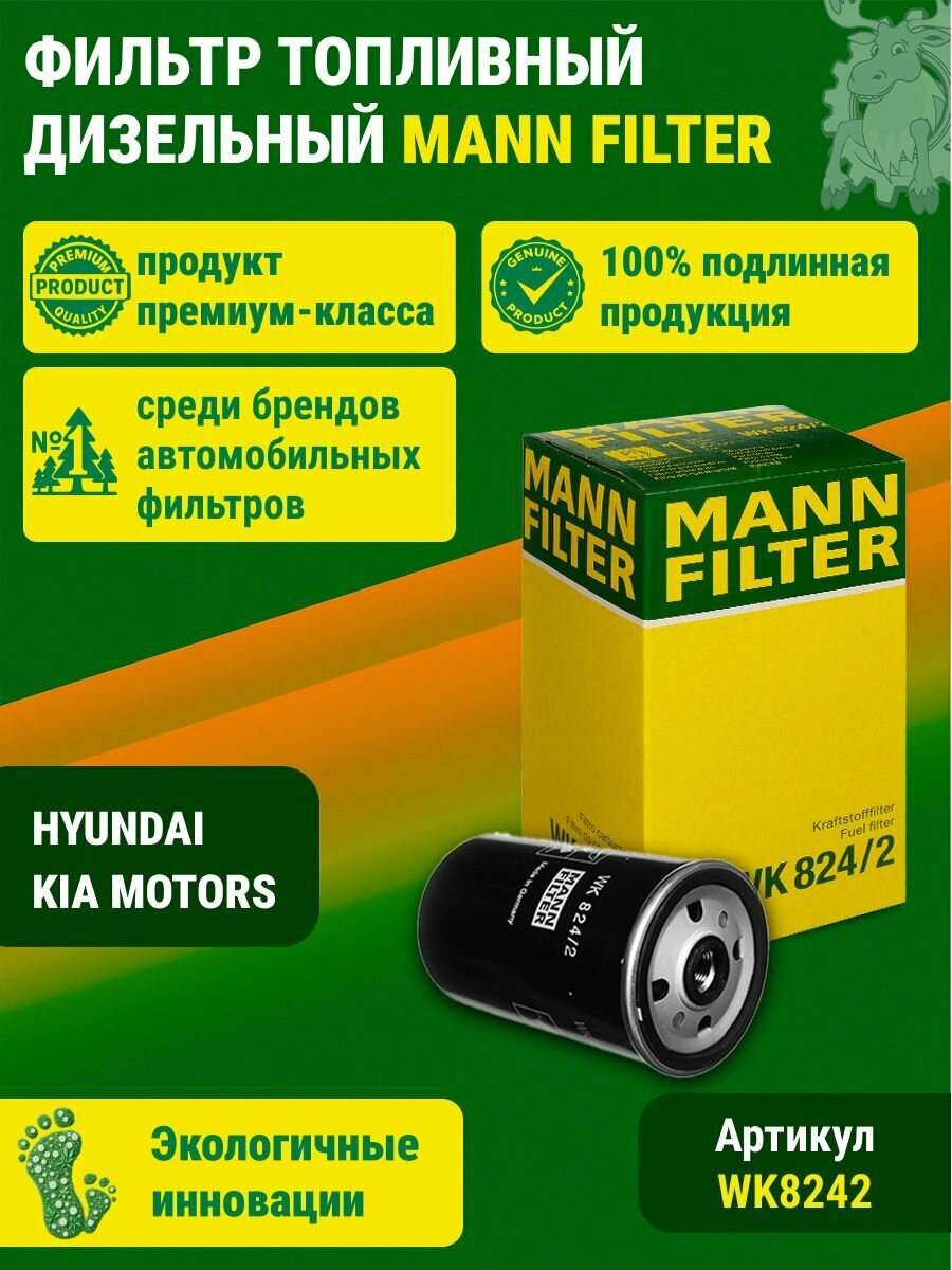 Фильтр топливный дизельный MANN (WK8242)