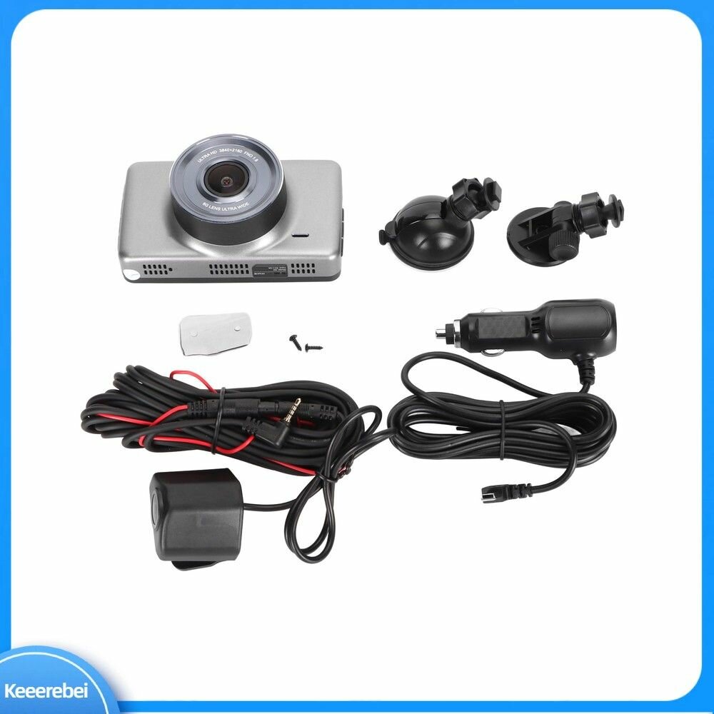 Автомобильная камера 4K Wi-Fi, 3" IPS экран, 170 обзор, G-сенсор, ночное видение